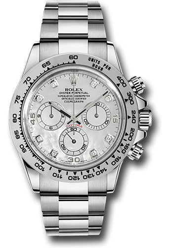 Rolex White Gold Cosmograph Daytona 40 Watch - White Mother-Of-Pearl D ...